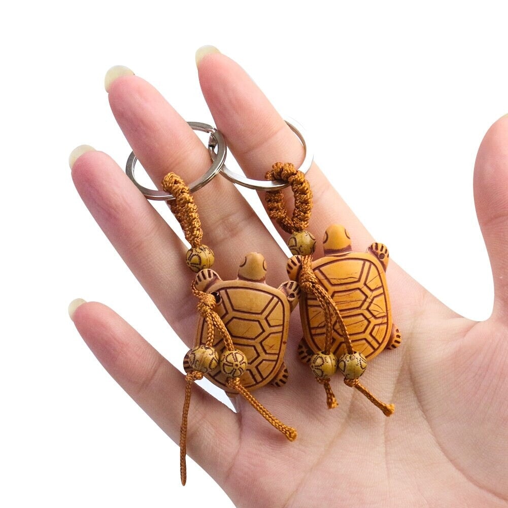 Wooden Turtle Key Ring | The House of the Keychain – La Maison du Porte-Clé